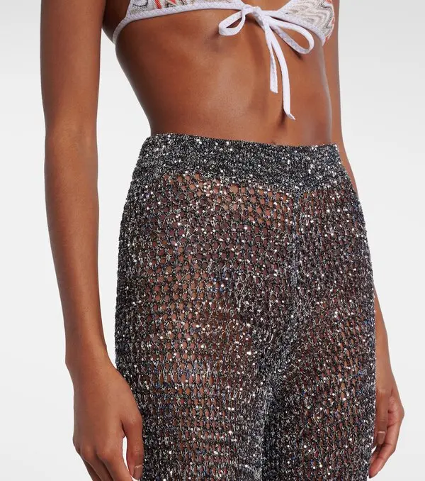 Missoni Sequined Lame Flared Pants