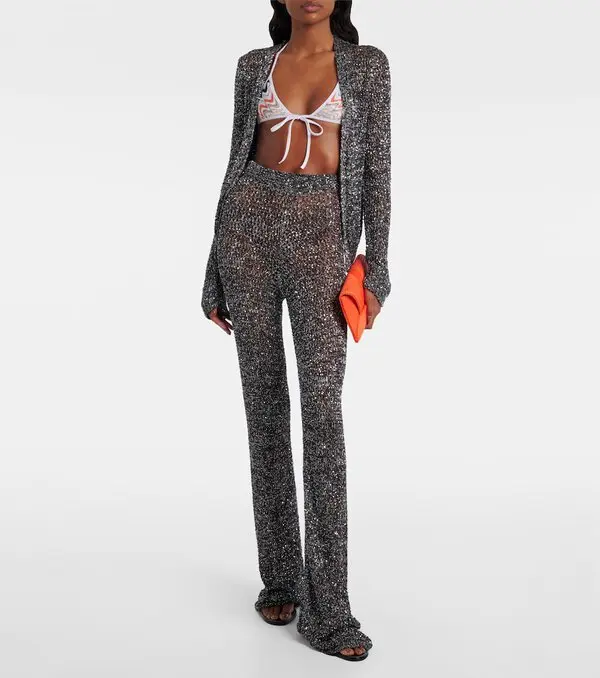 Missoni Sequined Lame Flared Pants