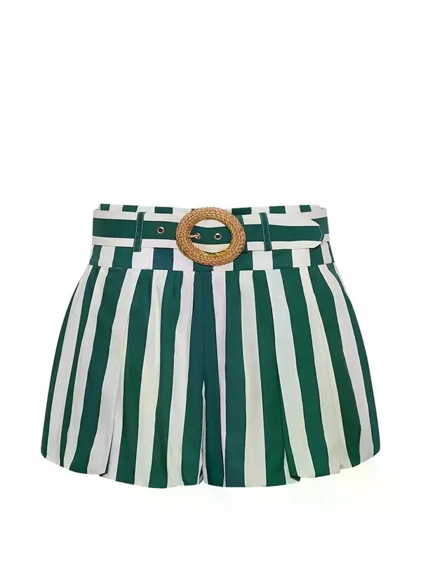 Cara Cara Ray Striped Belted Shorts