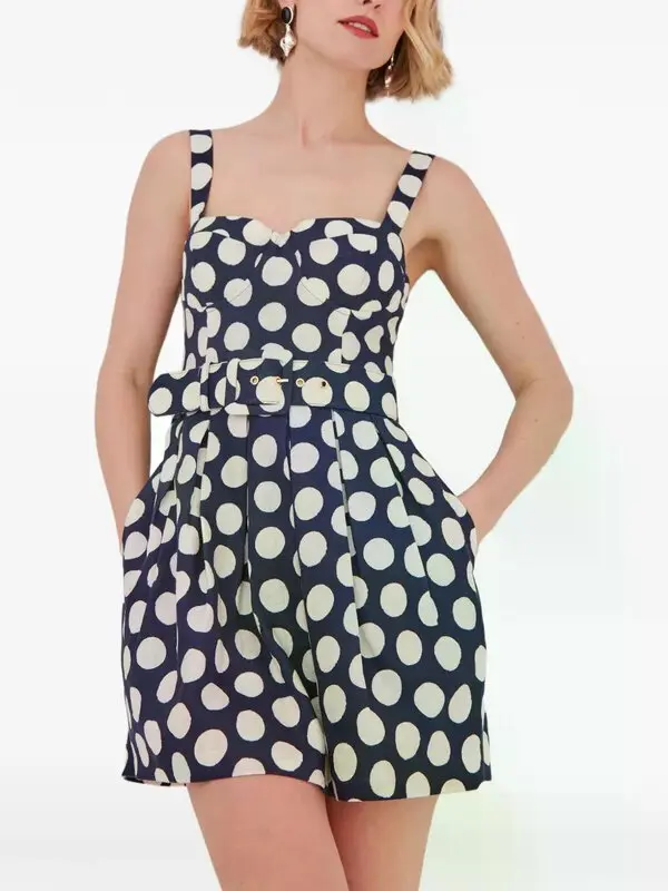 Cara Cara Etna Polka-dot Linen Mini Dress