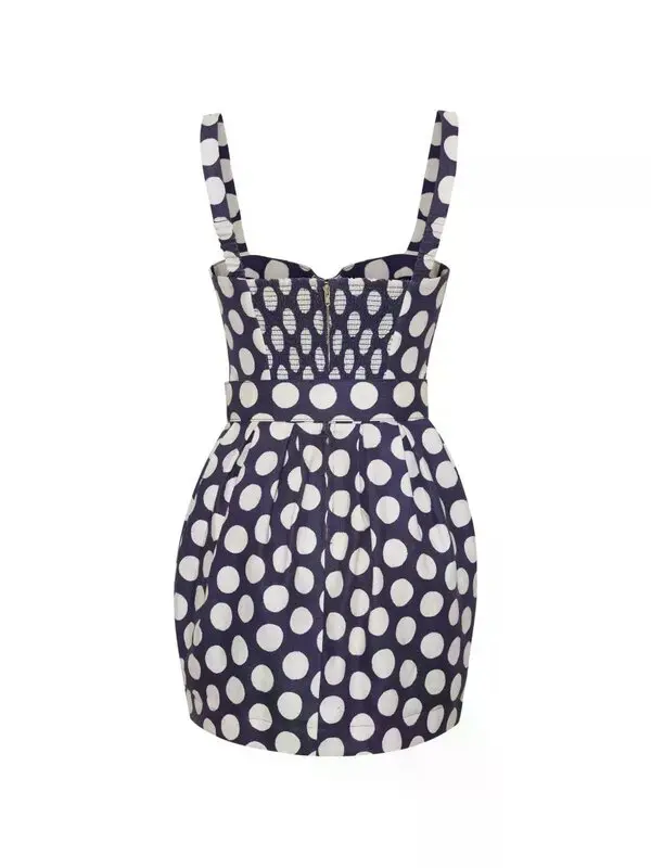 Cara Cara Etna Polka-dot Linen Mini Dress