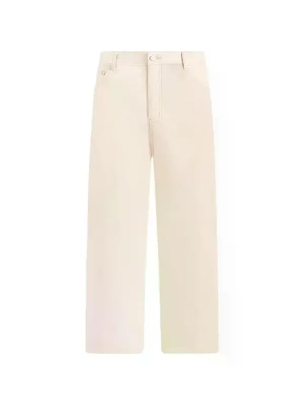 Manière De Voir Maniere De Voir Cream Relaxed Fit Denim Jeans