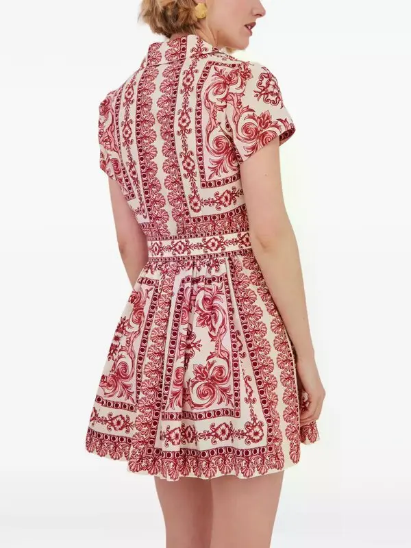 Cara Cara Noela Scarf-print Cotton Mini Dress