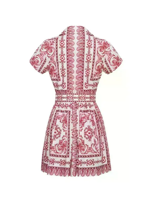 Cara Cara Noela Scarf-print Cotton Mini Dress