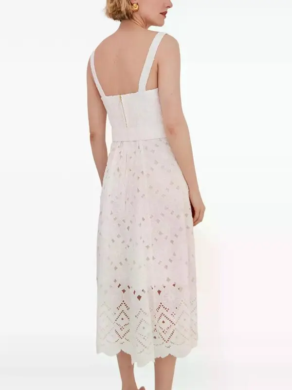 Cara Cara Calypso Eyelet Bustier Midi Dress