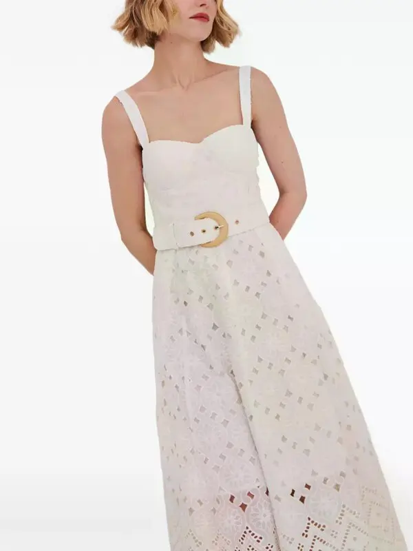 Cara Cara Calypso Eyelet Bustier Midi Dress