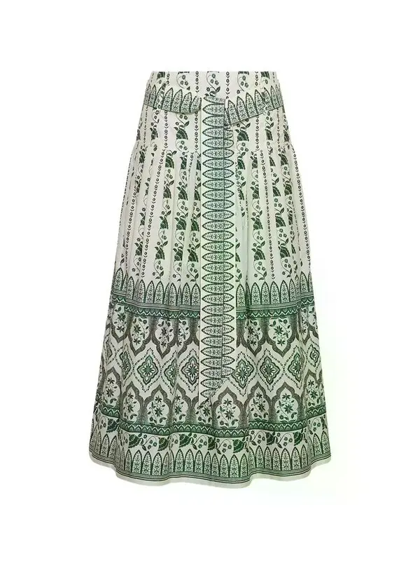 Cara Cara Jiya Floral-print Tiered Midi Skirt