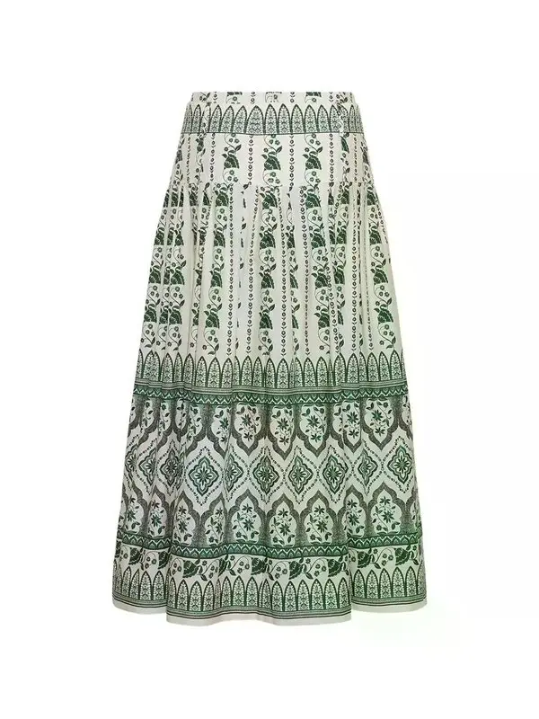 Cara Cara Jiya Floral-print Tiered Midi Skirt