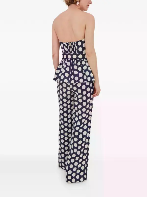 Cara Cara Sunflower Polka-dot Linen Trousers