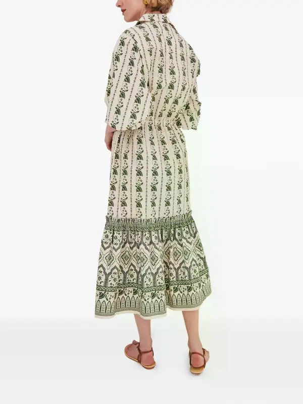Cara Cara Hutton Tile-print Midi Dress