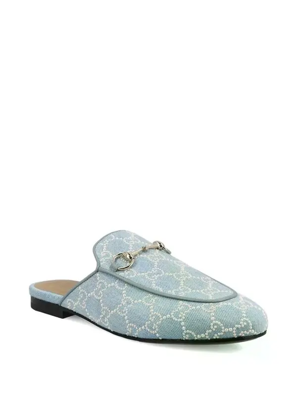 Gucci Princetown Flat Mules - Blue