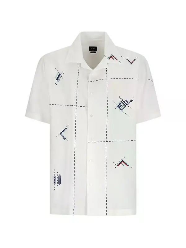 Fendi Embroidered Linen Shirt