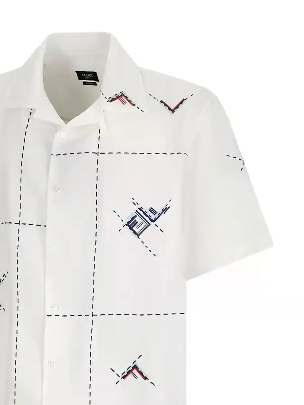 Fendi Embroidered Linen Shirt