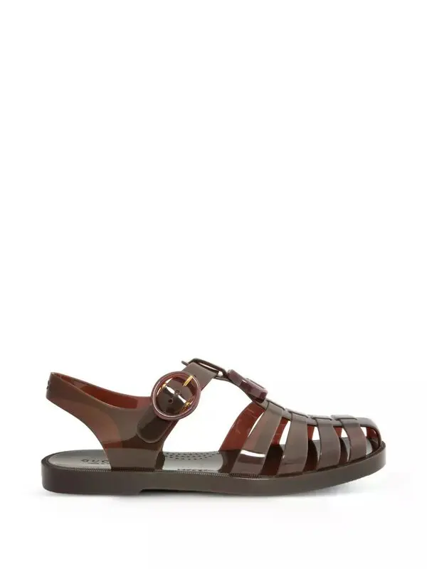 Gucci Double G Rubber Sandals - White