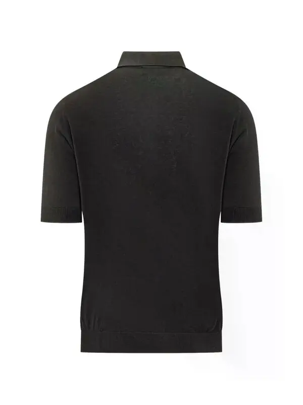 FILIPPO DE LAURENTIIS Short-sleeve Silk Polo Shirt