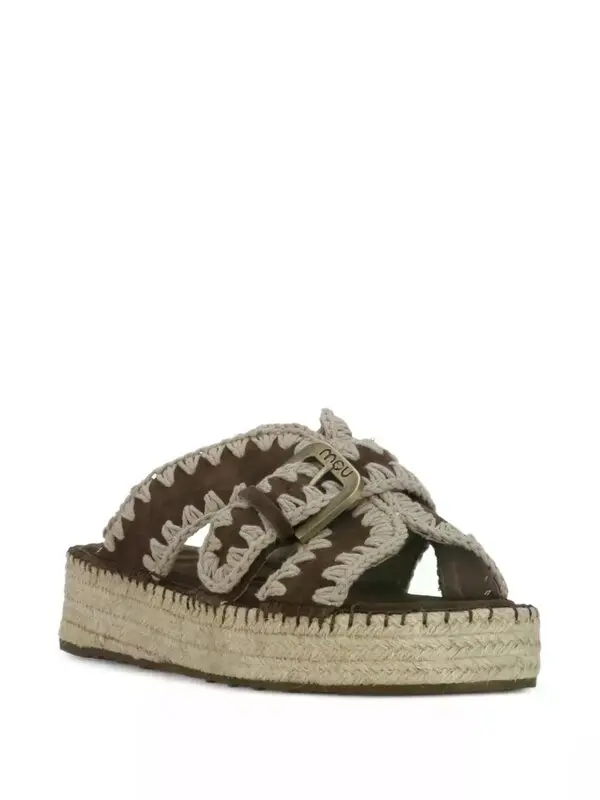 Mou Crochet-trim Buckle-fastening Sandals
