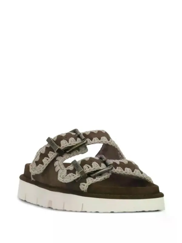 Mou Crochet-trim Buckle-strap Sandals