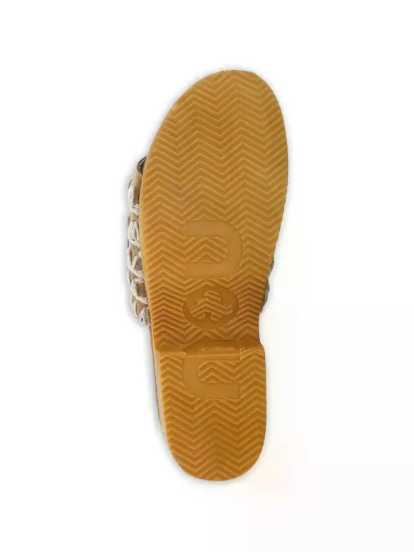 Mou Crochet-knit Platform Sandals