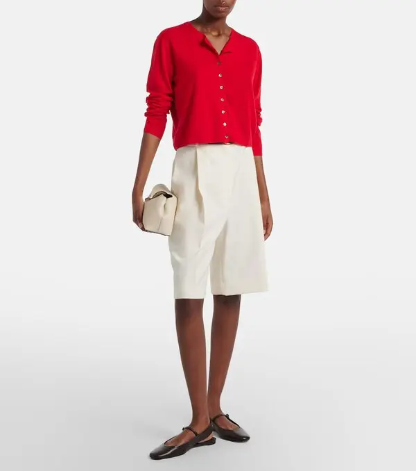 LESET Merino Wool Cardigan - Red