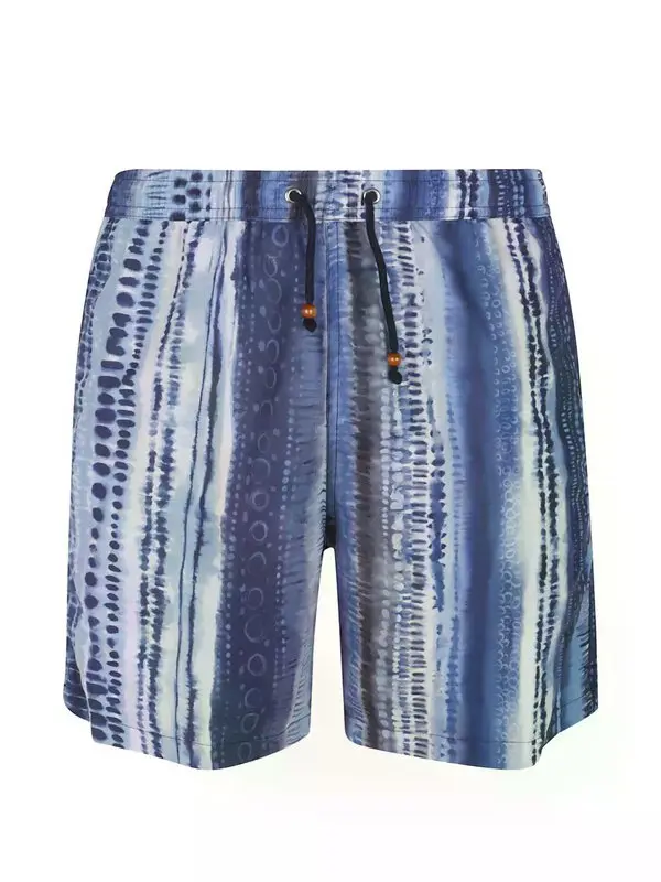 ESCAPISTA Tie-dye Drawstring Swim Shorts