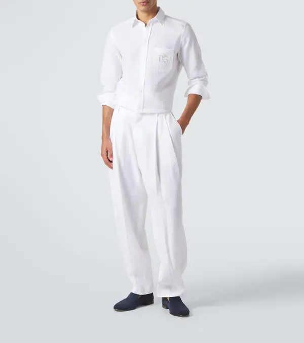 Dolce & Gabbana Embroidered Linen Shirt