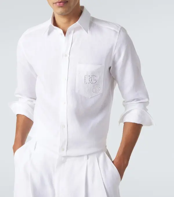 Dolce & Gabbana Embroidered Linen Shirt