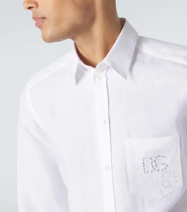 Dolce & Gabbana Embroidered Linen Shirt