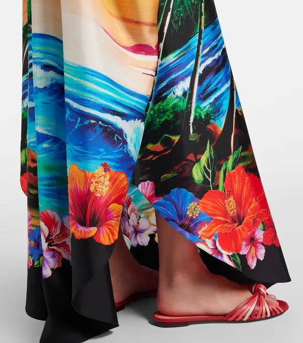 Dolce & Gabbana Printed Silk Kaftan