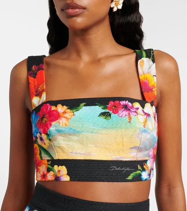 Dolce & Gabbana Printed Crop Top