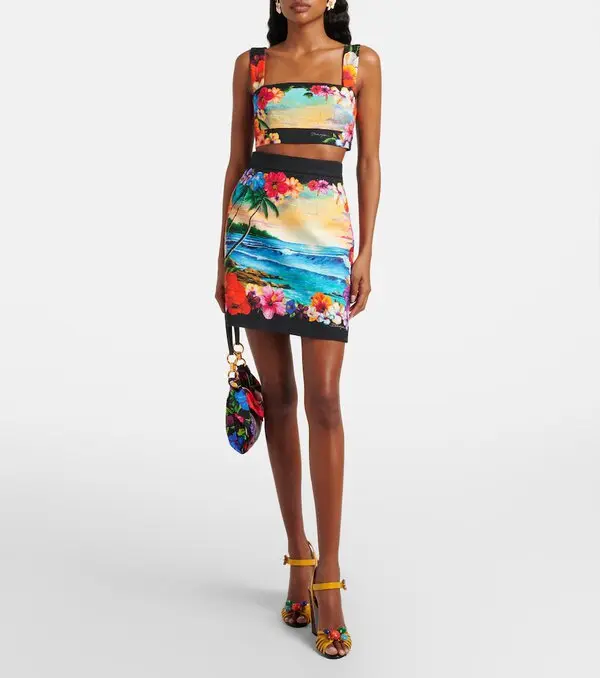 Dolce & Gabbana Printed Crop Top