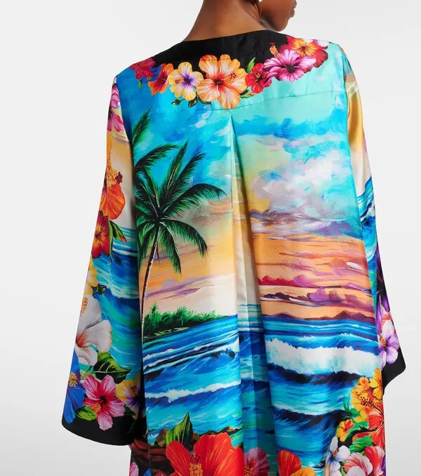 Dolce & Gabbana Printed Silk Kaftan