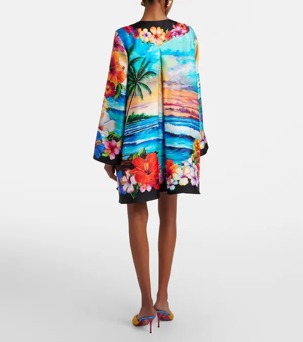 Dolce & Gabbana Printed Silk Kaftan