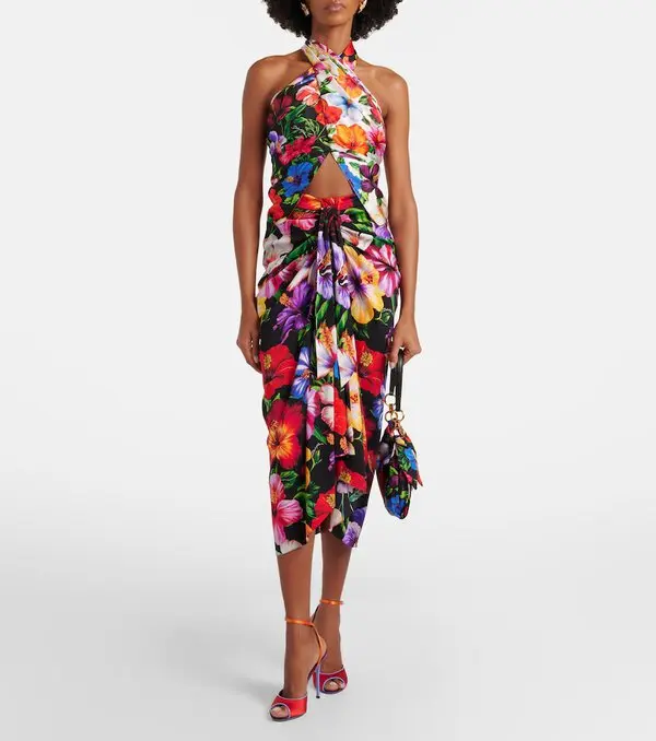 Dolce & Gabbana Floral Print Silk Top