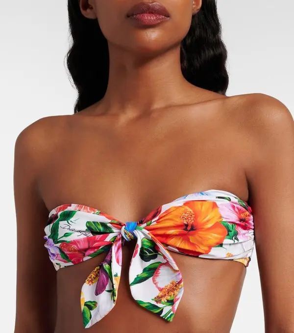 Dolce & Gabbana Bow-detail Floral Bikini