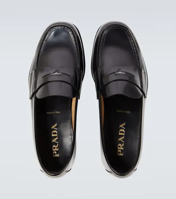 Prada Leather Loafers - Black