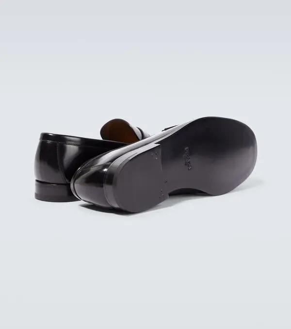 Prada Leather Loafers - Black