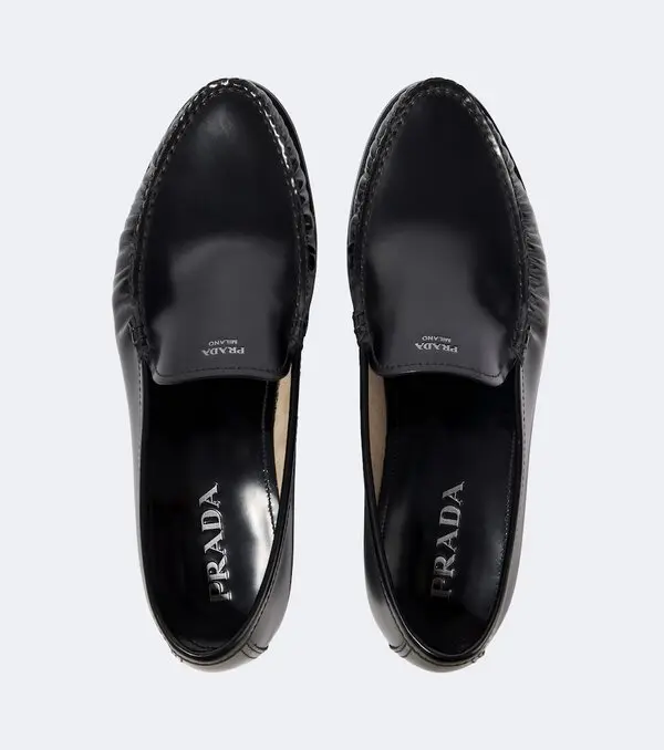 Prada Leather Loafers - Black