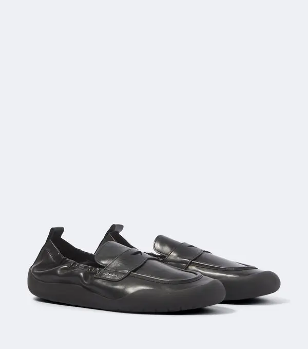 Prada Leather Loafers - Onyx