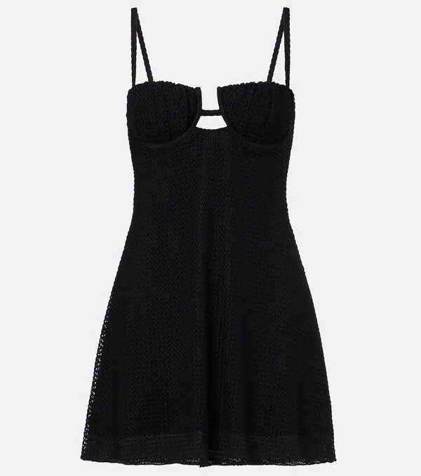 MONTCE Petal Knitted Minidress - Black
