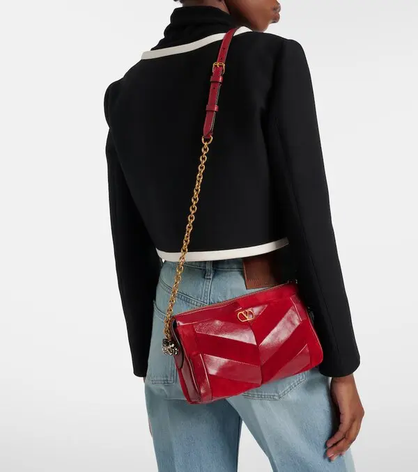 Valentino Garavani Panthea Small Leather Crossbody Bag