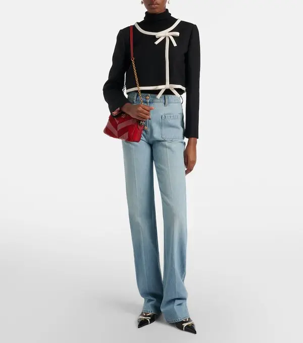 Valentino Garavani Panthea Small Leather Crossbody Bag