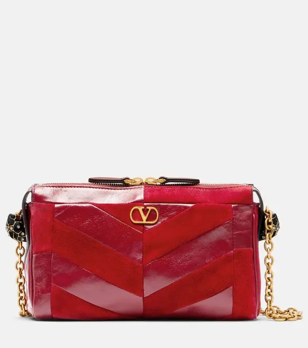 Valentino Garavani Panthea Leather Crossbody Bag - Red