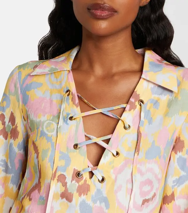 Rixo Lucien Printed Minidress - Multicoloured