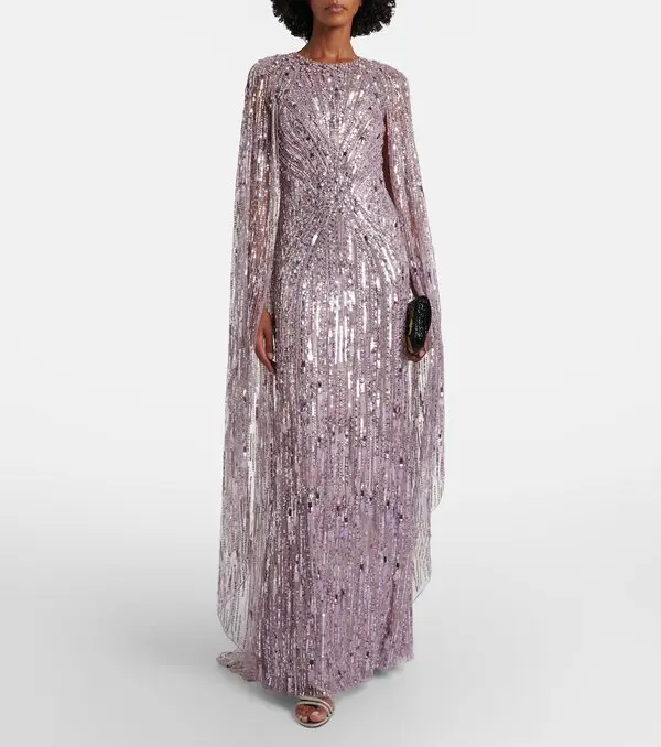 Jenny Packham Elio Embellished Gown - Pink