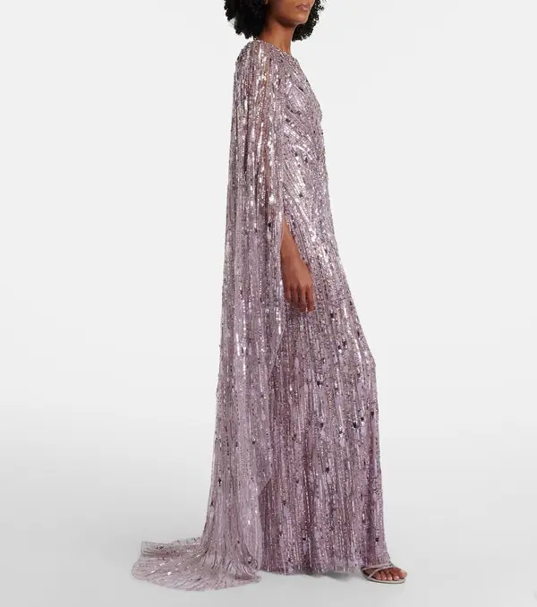 Jenny Packham Elio Embellished Gown - Pink