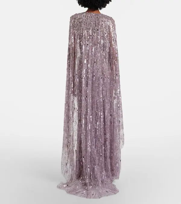 Jenny Packham Elio Embellished Gown - Pink