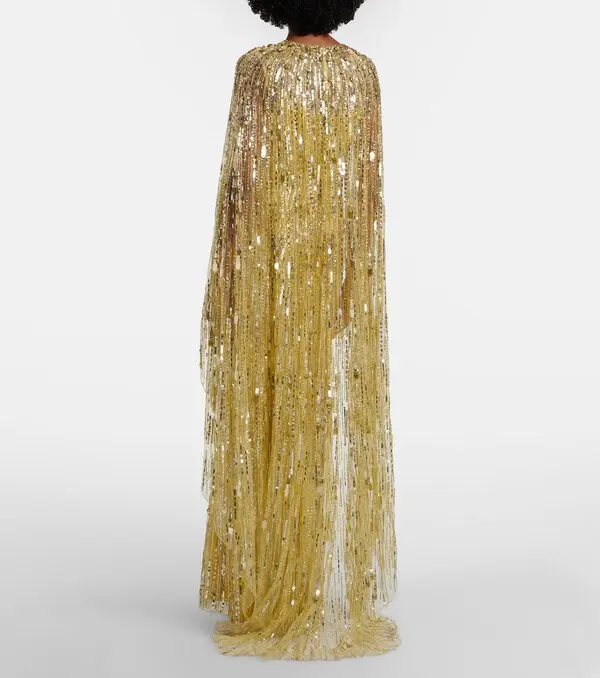 Jenny Packham Elio Embellished Gown - Yellow