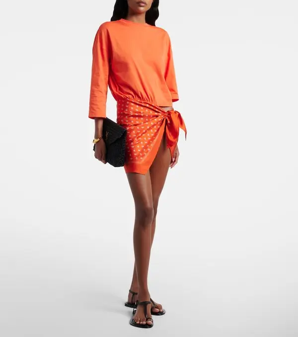 Christopher Esber Bandana Cotton Beach Cover-up