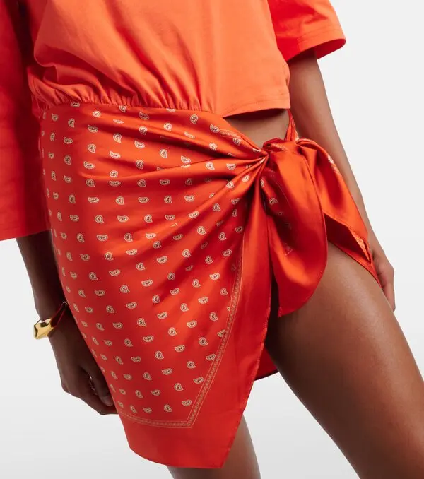 Christopher Esber Bandana Cotton Beach Cover-up