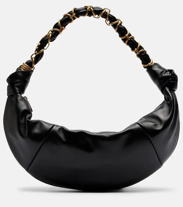 Saint Laurent Amalia Small Leather Shoulder Bag - Black